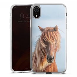 DeinDesign iPhone Xr Handy Silikon H&uuml;lle Case transparent Handyh&uuml;lle Animals Animal Look Horse Silikon Case