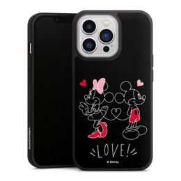 DeinDesign iPhone 13 Pro Handy Premium Silikon H&uuml;lle Handyh&uuml;lle schwarz Case Disney Love Silikon Premium Case