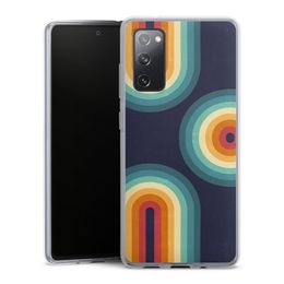 DeinDesign Galaxy S20 FE Handy Silikon H&uuml;lle Case transparent Handyh&uuml;lle Colourful Rainbow Retro Silikon Case