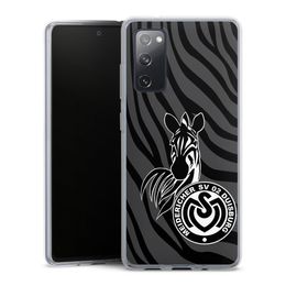 DeinDesign Galaxy S20 FE 5G Handy Silikon H&uuml;lle Case transparent Handyh&uuml;lle Zebra Msv Duisburg Muster Silikon Case