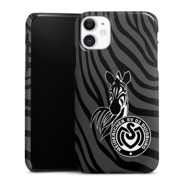 DeinDesign iPhone 11 Handy Premium Case Smartphone Handyh&uuml;lle Schutzh&uuml;lle gl&auml;nzend Msv Duisburg Muster Zebra Premium Case