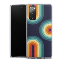 DeinDesign Galaxy S20 FE 5G Handy Silikon H&uuml;lle Case transparent Handyh&uuml;lle Colourful Rainbow Retro Silikon Case