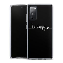 DeinDesign Galaxy S20 FE 5G Handy Silikon H&uuml;lle Case transparent Handyh&uuml;lle Sayings Happiness Statement Silikon Case