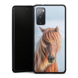 DeinDesign Galaxy S20 FE Handy Silikon H&uuml;lle Case schwarz Handyh&uuml;lle Horse Animals Animal Look