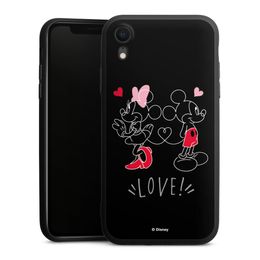 DeinDesign iPhone Xr Handy Premium Silikon H&uuml;lle Handyh&uuml;lle schwarz Case Disney Love Silikon Premium Case