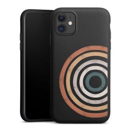 DeinDesign iPhone 11 Handy Premium Silikon H&uuml;lle Handyh&uuml;lle schwarz Case Circle Rainbow Water Colour Silikon Premium Case