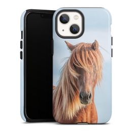 DeinDesign iPhone 13 Mini Handy Panzer Handyh&uuml;lle robuste Outdoor H&uuml;lle Schutzh&uuml;lle gl&auml;nzend Animals Animal Look Horse Tough Case