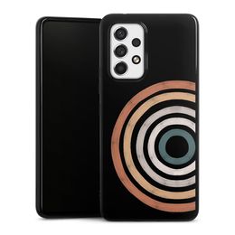 DeinDesign Galaxy A53 5G Handy Silikon H&uuml;lle Case schwarz Handyh&uuml;lle Circle Rainbow Water Colour