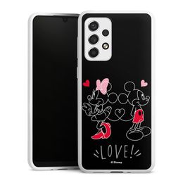 DeinDesign Galaxy A33 5G Handy Silikon H&uuml;lle Case wei&szlig; Handyh&uuml;lle Disney Love Silikon Case