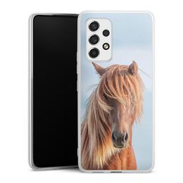 DeinDesign Galaxy A53 5G Handy Silikon H&uuml;lle Case transparent Handyh&uuml;lle Horse Animals Animal Look Silikon Case