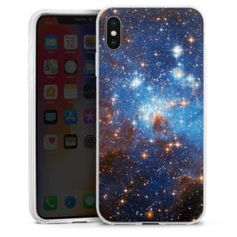 DeinDesign iPhone Xs Max Handy Silikon H&uuml;lle Case transparent Handyh&uuml;lle Weltall Star Galaxy Silikon Case