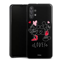 DeinDesign Galaxy A32 5G Handy Silikon H&uuml;lle Case schwarz Handyh&uuml;lle Disney Love