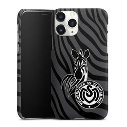 DeinDesign iPhone 11 Pro Handy Premium Case Smartphone Handyh&uuml;lle Schutzh&uuml;lle matt Msv Duisburg Zebra Muster Premium Case