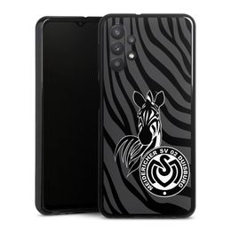 DeinDesign Galaxy A32 5G Handy Silikon H&uuml;lle Case schwarz Handyh&uuml;lle Msv Duisburg Zebra Muster