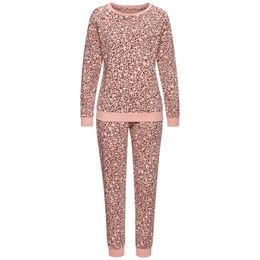 Vivance Pyjama 'Dreams' Damen Gr&ouml;&szlig;e L rosa / schwarz / wei&szlig; Winterkleid