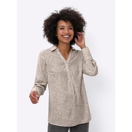 Heine Bluse Damen Gr&ouml;&szlig;e M champagner / grau