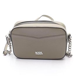 K by KARL LAGERFELD Karl Lagerfeld Schultertasche / Umh&auml;ngetasche Damen Gr&ouml;&szlig;e One Size Second Hand grau