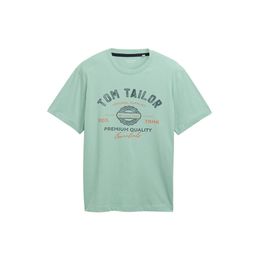 Tom Tailor T-Shirt Herren Gr&ouml;&szlig;e XL mint / dunkelgr&uuml;n / orange