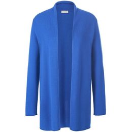 Peter Hahn - Strickjacke aus Schurwolle und Kaschmir, blau, Gr. 38 / S - Schurwolle