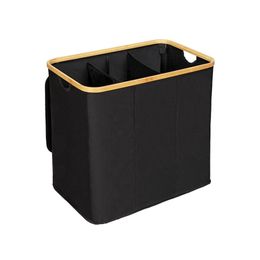 Wenko Laundry Basket 'Trio Ecori' male Black size B: 57cm x H: 50cm x T: 37cm