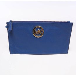 Michael Kors Clutch Damen Gr&ouml;&szlig;e One Size Second Hand blau