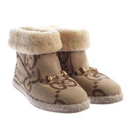 Gucci Stiefeletten Damen Größe 37.5 Second Hand hellbraun