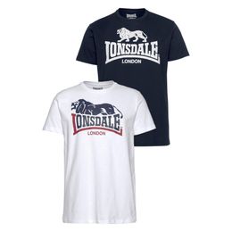 Lonsdale T-Shirt 'Loscoe' Herren Gr&ouml;&szlig;e 4XL marine / dunkelrot / wei&szlig;
