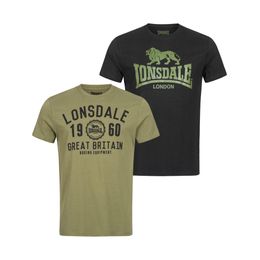 Lonsdale T-Shirt 'Bangor' Herren Gr&ouml;&szlig;e M khaki / schwarz