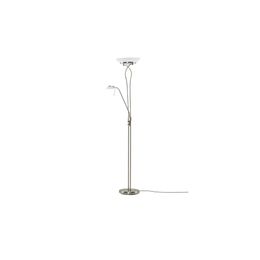 KHG LED-Deckenfluter 2-flammig nickel-matt silber Ma&szlig;e (cm): H: 180 &Oslash;: 32.0 &raquo; M&ouml;bel Kraft