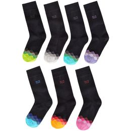 H.I.S. H.I.S Socken (7 Paar) Damen Gr&ouml;&szlig;e 31 mischfarben / schwarz