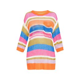 Sanika Pullover 'Fashion Look' Damen Gr&ouml;&szlig;e XL blau / orange / pink / wei&szlig;