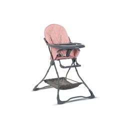 Lorelli Kinderhochstuhl Bonbon Bechervertiefung, klappbar, doppelter Tisch, Korb rosa