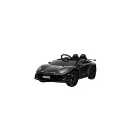 ES-Toys Kinder Elektroauto Lamborghini Aventador SVJ, Kunstledersitz, EVA-Reifen schwarz
