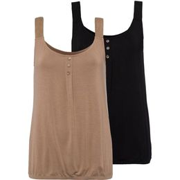 Lascana Top female Brown, Black size 32/34