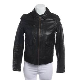 Sandro Lederjacke / Ledermantel Damen Größe XS Second Hand schwarz