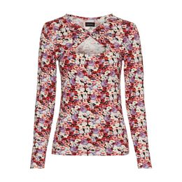 Laura Scott Shirt Damen Gr&ouml;&szlig;e L/XL helllila / dunkelrot / schwarz / offwhite