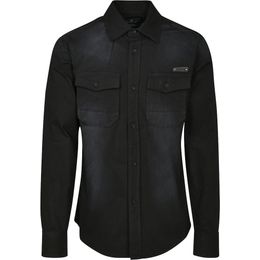 Brandit Button Up Shirt 'Hardee' male Black size 4XL