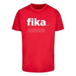 Mister Tee Shirt 'Fika' male Red size XS