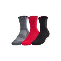 Under Armour Sportsocken Herren Größe 43/45 grau / rot / schwarz