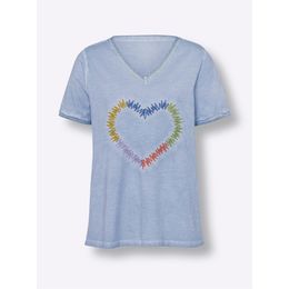 Heine T-Shirt Damen Gr&ouml;&szlig;e L blau / hellblau / gr&uuml;n / flieder