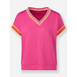 Heine T-Shirt Damen Gr&ouml;&szlig;e XL/XXL orange / pink / wei&szlig;