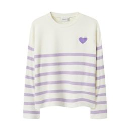 name it Pullover 'NKFLine' M&auml;dchen Gr&ouml;&szlig;e 158/164 lavendel / wei&szlig;