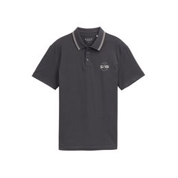 Tom Tailor Poloshirt Herren Gr&ouml;&szlig;e S dunkelgrau / wei&szlig;