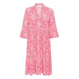 Saint Tropez Kleid 'Eda' Damen Größe 44 gelb / hellpink Winterkleid