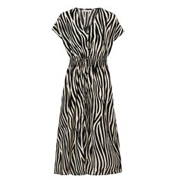 TATUUM Kleid 'Imani' Damen Gr&ouml;&szlig;e 56 beige / schwarz Sommerkleid