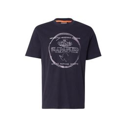Napapijri T-Shirt 'S-Bald' Herren Gr&ouml;&szlig;e XXL grau / orange / schwarz