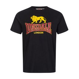 Lonsdale T-Shirt 'Taverham' Herren Gr&ouml;&szlig;e S gelb / grenadine / schwarz
