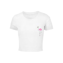 Merchcode Shirt 'Flamingo' female White size M