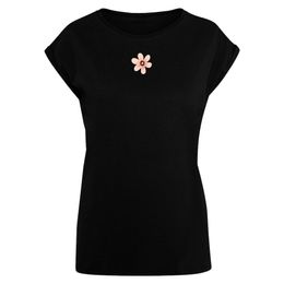 Merchcode T-Shirt 'Spring - Grow Through' Damen Gr&ouml;&szlig;e L hellorange / schwarz