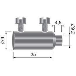 Seilklemmschraube Doppeltes Befestigung, F&uuml;r Kabel Bis ̄ 3Mm.